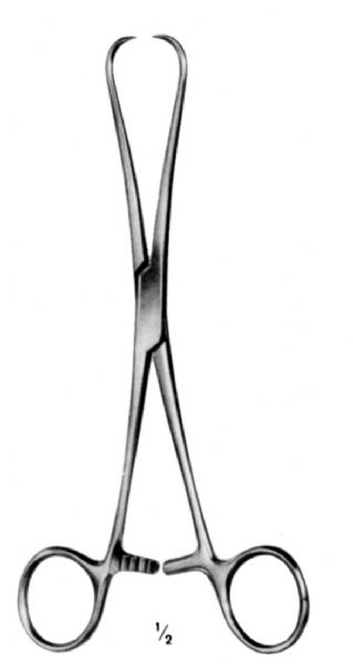 STAUDE-MOORE UTERIN TENACULUM FORCEPS 17CM