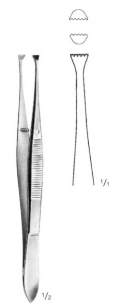GRAEFE TISSUE FORCEPS 110MM