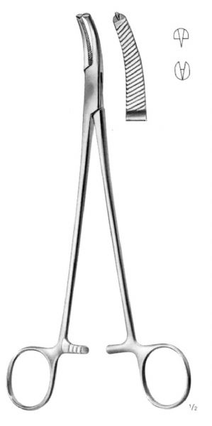 FAURE PERITONEUM FORCEPS CVD 1X2T 205MM