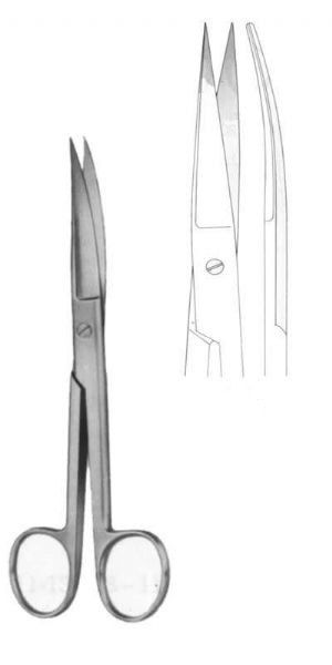 STANDARD SURGICAL SCISSORS CVD SHARP/SHARP 16,5CM