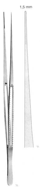 ULTRA-LIGHT ATRAUMATIC FORCEPS 1.5MM 30CM