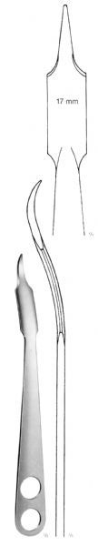 BONE ELEVATOR 17MM SHARP 24 CM