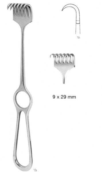 VOLKMANN RETR 6-PRONG SHARP 9X29MM 22CM