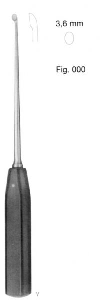 CASPAR CURETTE FIG.000 STR 3.6MM 22 CM