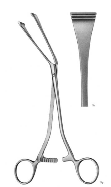 GREEN-ARMYTAGE CAESAREAN SECTION HOMOSTAIC FORCEPS 195MM