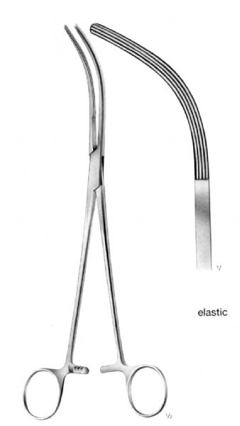 CRAFOORD VASCULAR CLAMP MED-CURVED 240MM