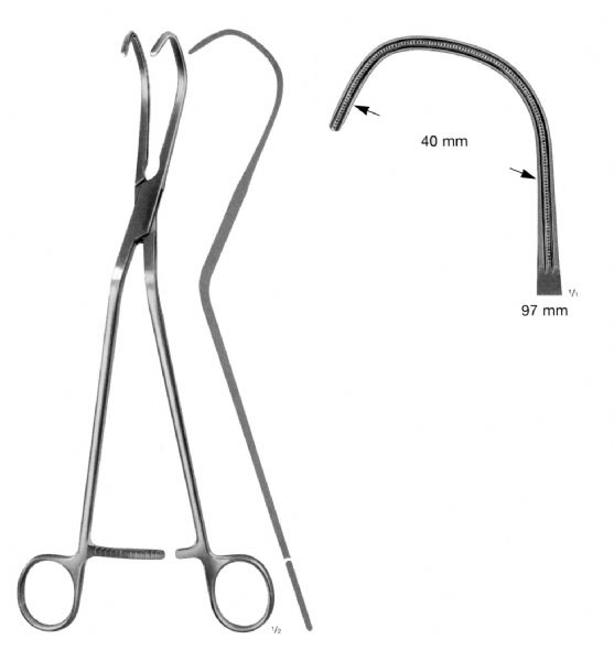 DEBAKEY-LAMBERT ATRAUMATIC AORTA CLAMP 255MM