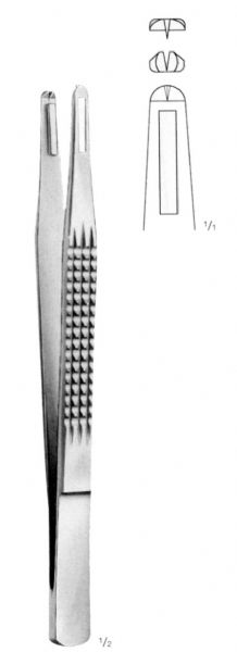 CHARNLEY SUTURE FORCEPS 1X2TEETH 180MM