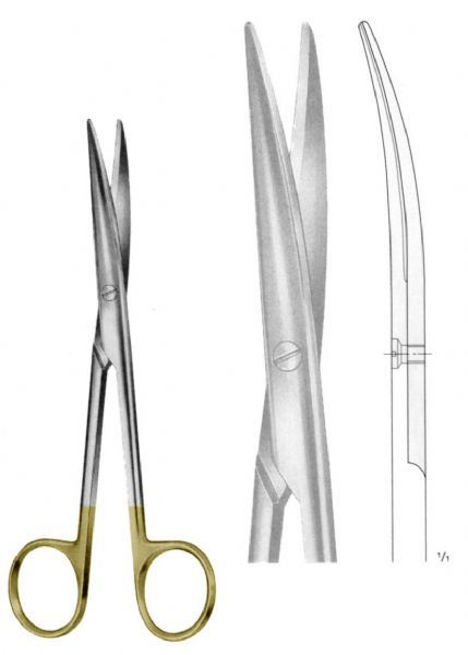 TC LEXER SCISSORS NARROW CVD 165MM