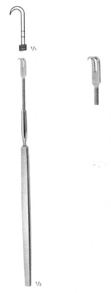 HOOK FLEX SHAFT 2-PRONG SHARP 155MM