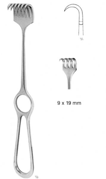 VOLKMANN RETR 4-PRONG SHARP 9X19MM 22CM