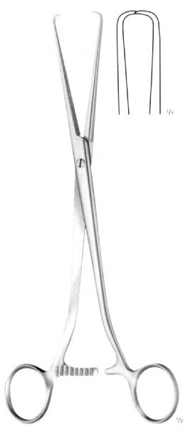 COLLIN-POZZI UTERINE DRESSING FORCEPS 250MM