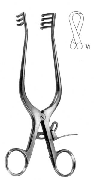 MISKIMON SELF-RETAINING RETRACTOR SHARP 19CM