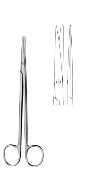 METZENBAUM-NELSON DISSECTING SCISSORS STR SH/BL 20CM