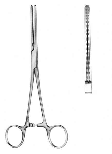 DE BAKEY-MOSQUITO VASCULAR CLAMP STR 18CM