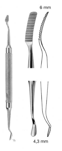 MILLER BONE RASP 6MM / 4.3MM 18 CM