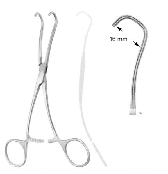 DERRA PEDIATRIC FORCEPS 16MM 17CM