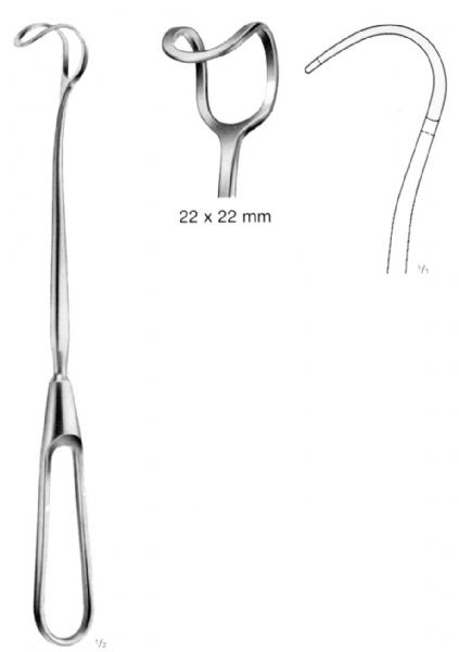 GREENE RETRACTOR OPEN 22X22MM 22,5CM