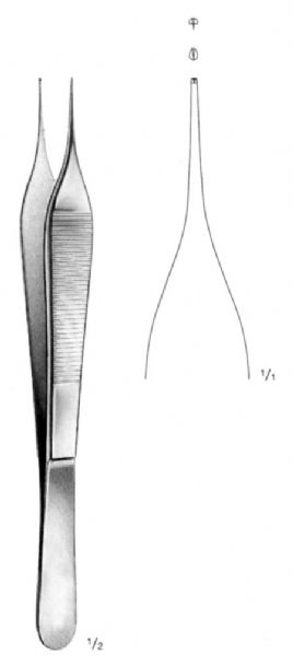 MICRO-ADSON TISSUE FORCEPS 1X2 150MM