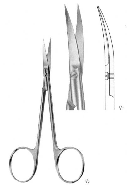 IRIS SCISSORS DEL CVD S/S 115MM