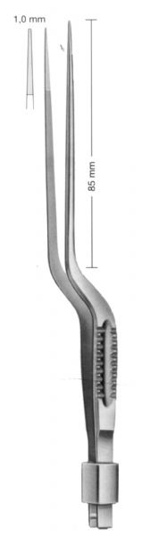 BIPOLAR COAGULATION FORCEPS ANGLE 185MM