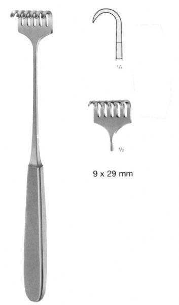 VOLKMANN RETR 6-PRONG SHARP 9X29MM 22,5CM