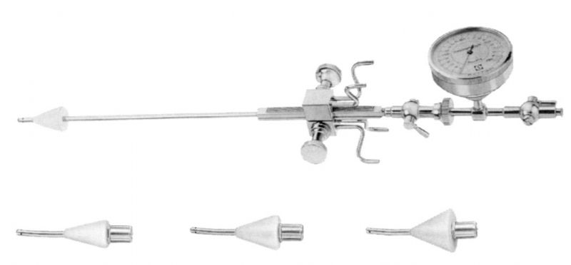 SCHULZE SALPINGOGRAPH COMPLETE, WITH MANOMETER, IN WOODEN CASE