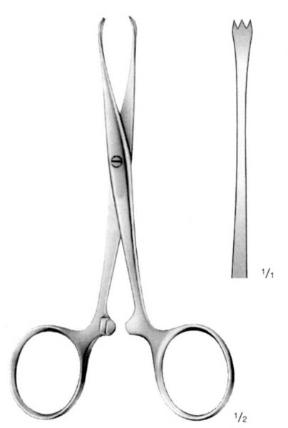 CHAPUT ARTERY TRACT. FORCEPS 2X3 TEETH SHARP 125MM