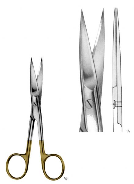 TC SUTURE SCISSORS STR S/S 145MM