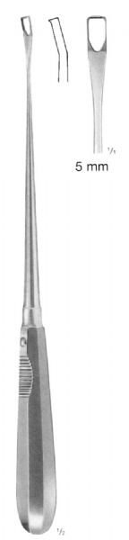 CASPAR CURETTE STR SQ-TIP SERR 5MM 25 CM