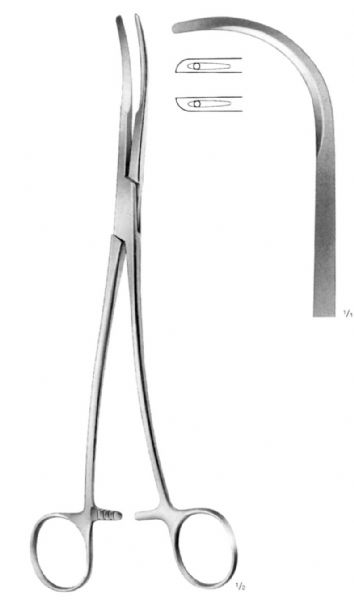 SEMB SUTURE FORCEPS CURVED 240MM