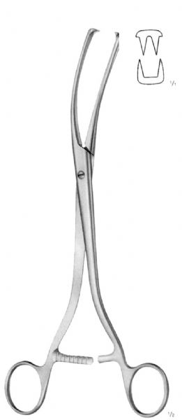 MUSEUX FORCEPS MEDIUM CURVED 2X2 240MM