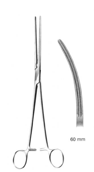 DEBAKEY-PEAN ATRA FORCEPS CURVED 60MM 20CM