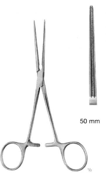 PEAN ATRAUMATIC VASCULAR CLAMP STRAIGHT, 50 MM 15,5CM