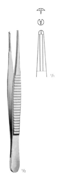 JACKSON BURROWS DISS.FORCEPS 1X2 140MM