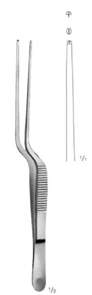 LUCAE FORCEPS BAYONET 1X2 TEETH 140MM