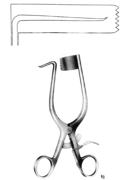 MEYERDING SELF-RETAINING RETRACTOR RIGHT BLADE LARGE 18CM