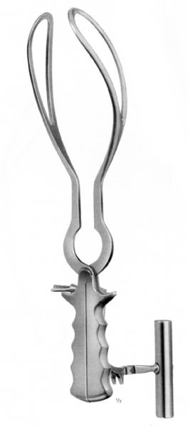 BARNES-NEVILLE FORCEPS WITH TRACTION HANDLE 435MM