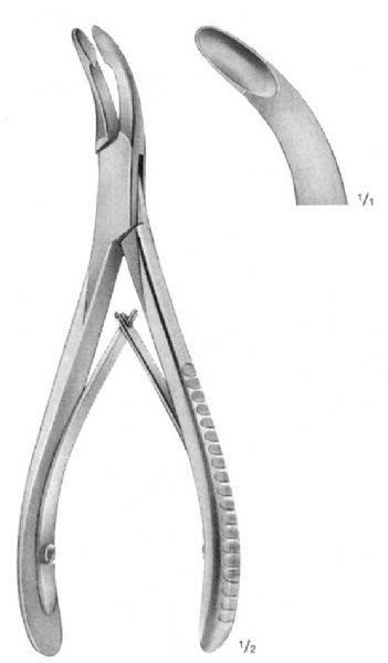 LUER BONE RONGEUR CURVED 155 MM